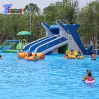 China Outdoor Water Park Inflatable Water Slide Dolphin Inflatable Slide for sale