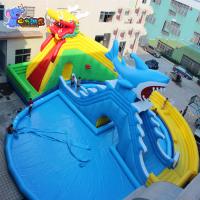 China Outdoors Amusement Inflatable Water Slide Dragon Shark Inflatable Slide for sale
