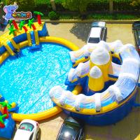 China Customised Waterproof Climbing Floating Bouncy Castle Slides For Water Park for sale