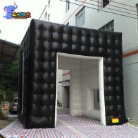 China Commercial Black Airdome Inflatable Disco Tent Blow Up Cube Rainproof for sale