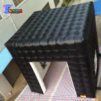 China Commercial Black Airdome Inflatable Disco Tent Blow Up Cube Rainproof for sale