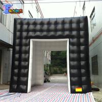 China Commercial Black Airdome Inflatable Disco Tent Blow Up Cube Rainproof for sale