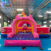 China Pink Pig Themed Inflatable Bouncy Castle Outdoor Playground Bouncy for sale