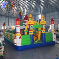 China Outdoor Rocket Inflatable Bouncy Castle Inflatable Castle Slide for sale