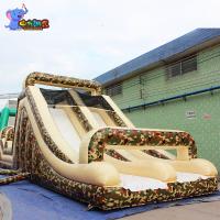 China Camouflage Theme Inflatable Bouncy Castle Inflatable Obstacle Course for sale