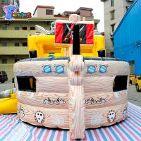China Pirate Ship Theme Outdoors Inflatable Bouncy Castle Inflatable Amusement Park for sale