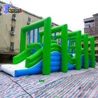 China Outdoor Games Inflatable Water Slide Inflatable Obstacle Course Bounce House for sale