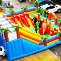 China Dinosaur Cartoon Inflatable Bouncy Castle  Inflatable Trampoline Fun City for sale