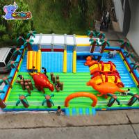 China Dinosaur Cartoon Inflatable Bouncy Castle  Inflatable Trampoline Fun City for sale