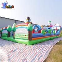 China Little Bear Cartoon Inflatable Bouncy Castle Inflatable Trampoline Slide for sale