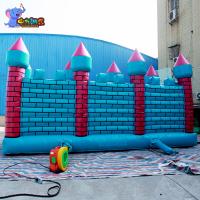 China Flame Theme Inflatable Bouncy Castle Outdoor Inflatable Castle Slide Combo for sale