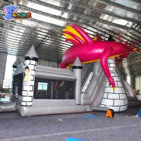 China Fire Dragon Theme Inflatable Bouncy Castle Inflatable slide castle for sale