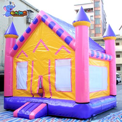 China Pink Inflatable Portable Bounce House Bouncy Castle Business For Children for sale