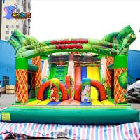 China Custom Inflatable Wipeout Bounce House Bouncy Castle Parks With Slide for sale