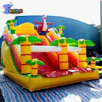 China Dinosaur Theme Inflatable Water Slide Inflatable Slide Bounce House for sale