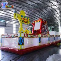 China OBM Double Lane Inflatable Water Slide Bouncing Castle For Children'S Playgrounds for sale