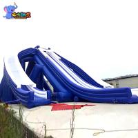 China Thickened PVC Giant Water Inflatables Pool Slide Adults Triple Lane for sale
