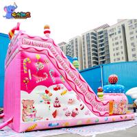 China Candy Theme 20 Foot Inflatable Water Slide Bounce Equipment For Children for sale