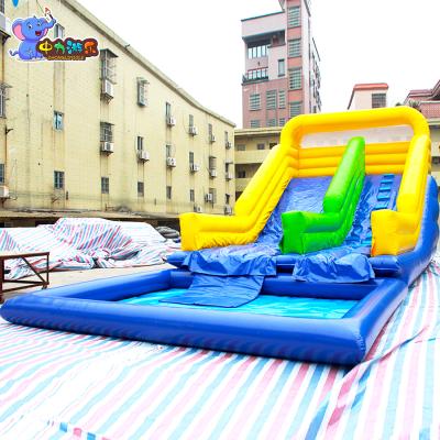 China Commercial PVC Inflatable Bouncy Castle Slide Pool Water Park 18 Foot Summer Carnival for sale
