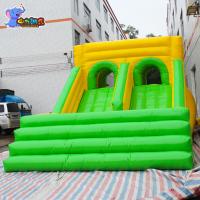 China Two Parallel Inflatable Portable Water Slide Bouncer Outdoor Wear Resistant for sale