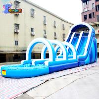 China Large 30 Ft Slip And Slide Inflatable Backyard Slide For Water Park for sale