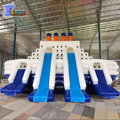 China Portable Inflatable Water Slide Paddling Pool Cruise Ship Theme For Amusement Park for sale