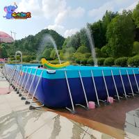 China Temporary PVC Metal Frame Swimming Pool Portable Above Ground ODM for sale