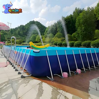 China Temporary PVC Metal Frame Swimming Pool Portable Above Ground ODM for sale
