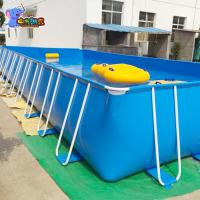 China Temporary PVC Metal Frame Swimming Pool Portable Above Ground ODM for sale