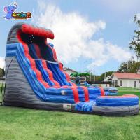 China Thickened PVC Palm Tree Inflatable Water Slide Pool For Kids for sale