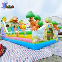 China Commercial Bouncy Forest Chameleon Jumping Castles Inflatable Thickened Buffer for sale