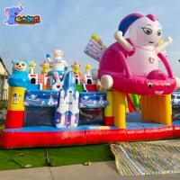 China Large Cartoon Inflatable Bouncy Castle Inflatable Theme Parks Bouncing Castle for sale