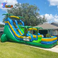 China Outdoor Double Slides Inflatable Water Slide Unisex Inflatable Pool Slide for sale