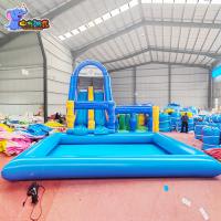 China Outdoors Inflatable Water Slide Inflatable Slide Bounce House Slide With Pool for sale
