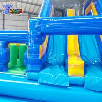 China Outdoors Inflatable Water Slide Inflatable Slide Bounce House Slide With Pool for sale