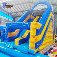 China Outdoors Inflatable Water Slide Inflatable Slide Bounce House Slide With Pool for sale