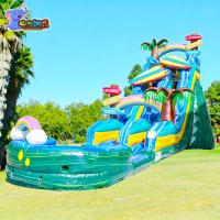China Outdoor Water Park Inflatable Water Slide Inflatable Castle Slide for sale