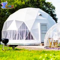 China Four Season Waterproof PVC Glamping Tent with 420kg Load Bearing Geodesic Dome Tent for Luxury Camping for sale
