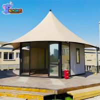 China Customization Waterproof Glamping Resort Tent Hotel Safari With Glass Windows for sale
