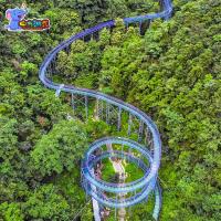 China Customization Outdoors Long Track Glass Water Slide Amusement Park Equipment for sale