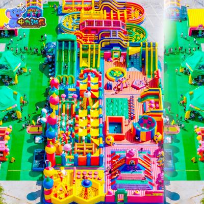 China Outdoor Giant Inflatable Parks Playground Inflatable Bouncy Castle for sale