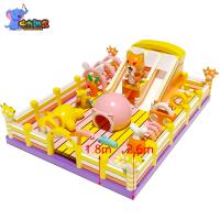 China Customization Inflatable Bounce House With Slide Children Playground Indoor for sale