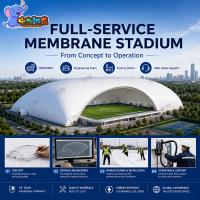 China Custom Air-Supported Membrane Structure Stadium for Indoor Football Field and Sports Training Center for sale