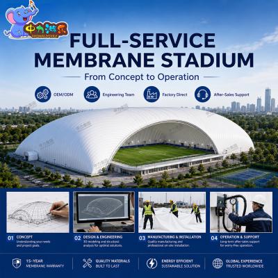 China Custom Air-Supported Membrane Structure Stadium for Indoor Football Field and Sports Training Center for sale