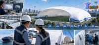 China Large Span Membrane Structure Gymnasium for Tennis Court, Basketball Hall and Badminton Center for sale