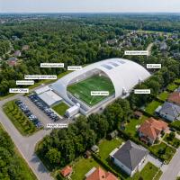 China Large Span Membrane Structure Gymnasium for Tennis Court, Basketball Hall and Badminton Center for sale
