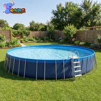 China Heavy Duty Metal Frame Swimming Pool For Resort And Hotel for sale