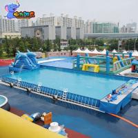 China Heavy Duty Metal Frame Swimming Pool For Resort And Hotel for sale