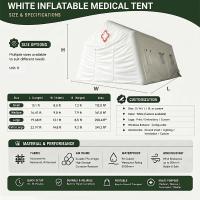 China White Inflatable Medical Tent Waterproof PVC Air Frame Temporary Clinic Tent Custom Supplier for sale