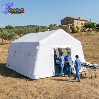 China Portable Inflatable Clinic Shelter Waterproof PVC Air Beam Tent Temporary Health Station Custom Manufacturer for sale